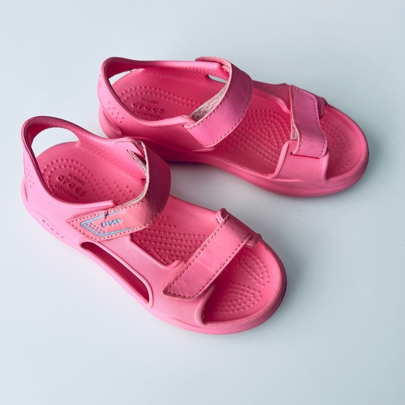 Shoes | Crocs Girls Pink Swiftwater Sandals 12 | Poshmark